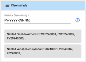 Čísla dokladů a číselné řady - Fakturyon - online fakturace